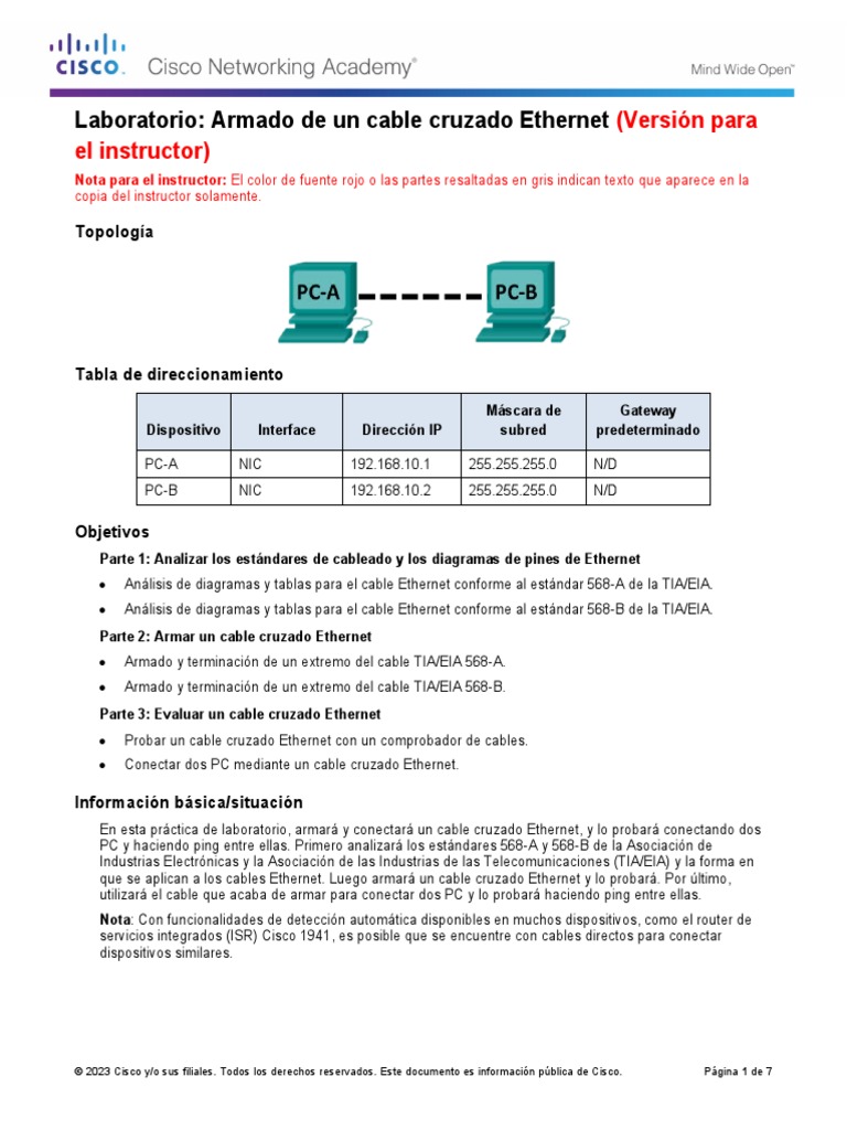 2.3.4.3 Lab - Building An Ethernet Crossover Cable - ILM | PDF ...