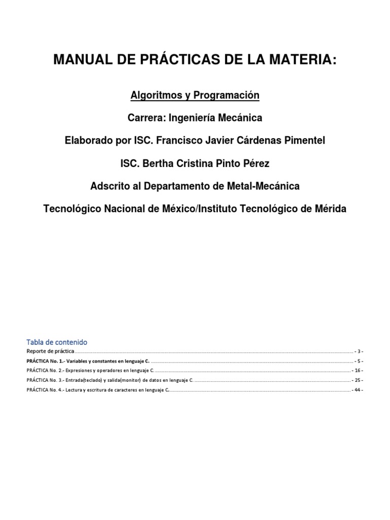 Manual Primeras Cuatro Prácticas de La Materia | PDF