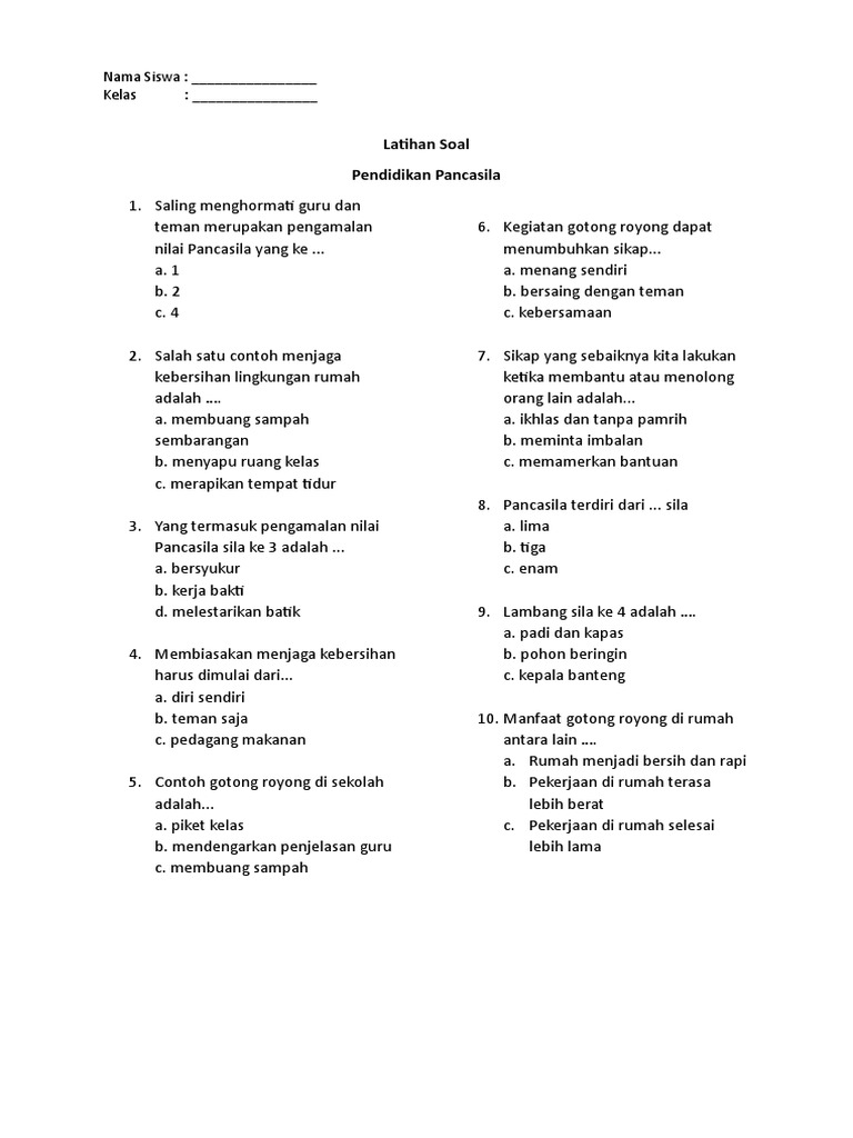 Latihan Soal PP | PDF
