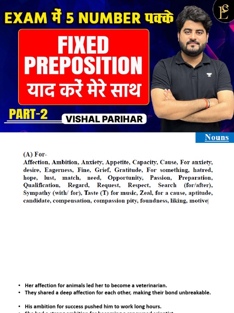 Preposition Fixed Examples | PDF | Grief