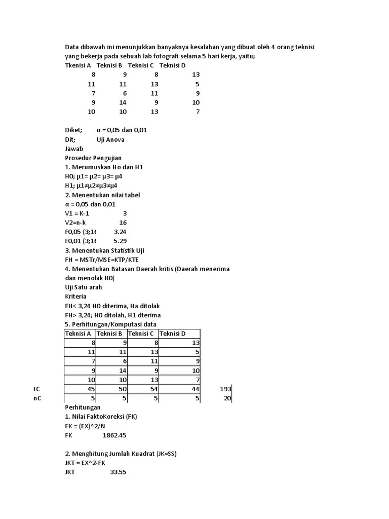 Bahas Oal-Soal Anova Dan Chi Square | PDF