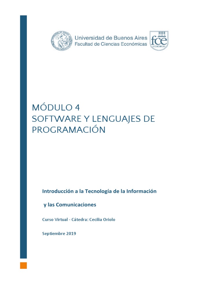ITIC - Módulo 4 - Sofware y Programación | PDF