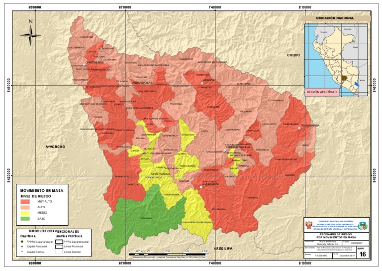 4584 - Escenario de Riesgo Por Movimientos en Masa de La Region Apurimac | PDF | Perú