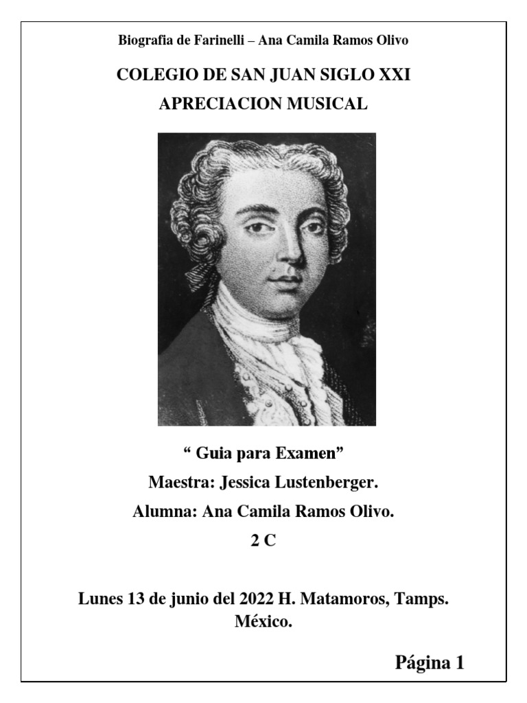 Farinelli | PDF | Música vocal | Ópera