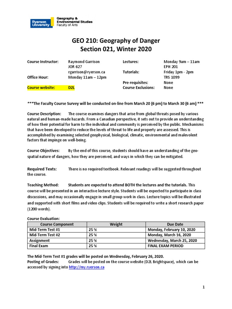 GEO 210 Outline | PDF | Career & Growth | Science & Mathematics