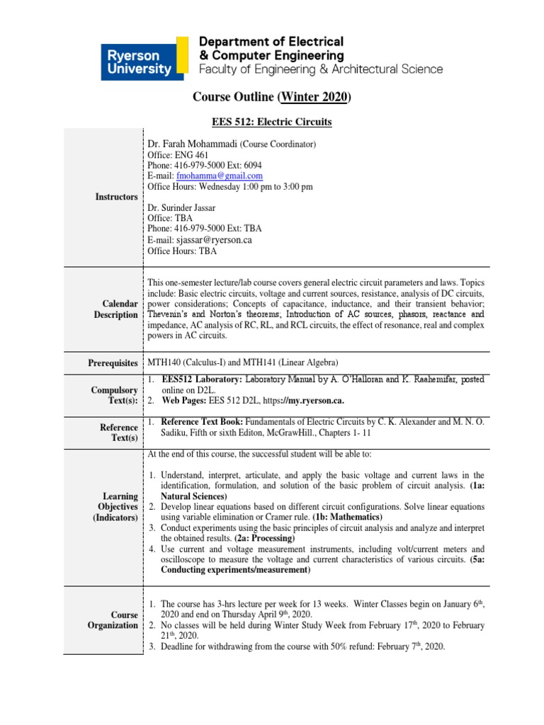 EES 512 Outline | PDF