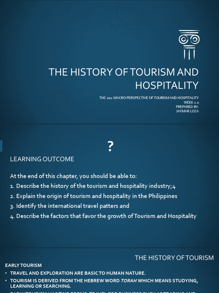 The History of Tourism and Hospitality | PDF | Sumer | Tavern