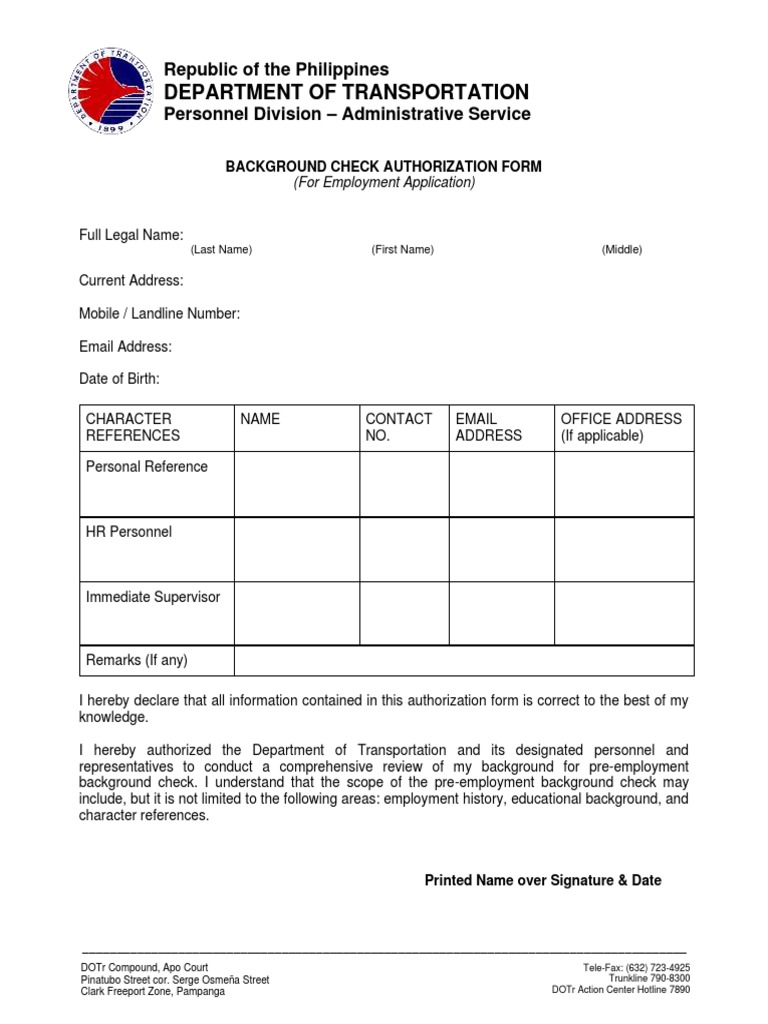 Background Check Authorization Form | PDF | Career & Growth | Business