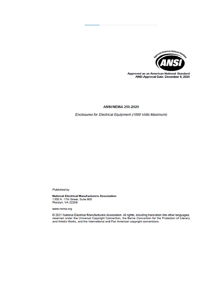 Ansi Nema 250 2020 | PDF