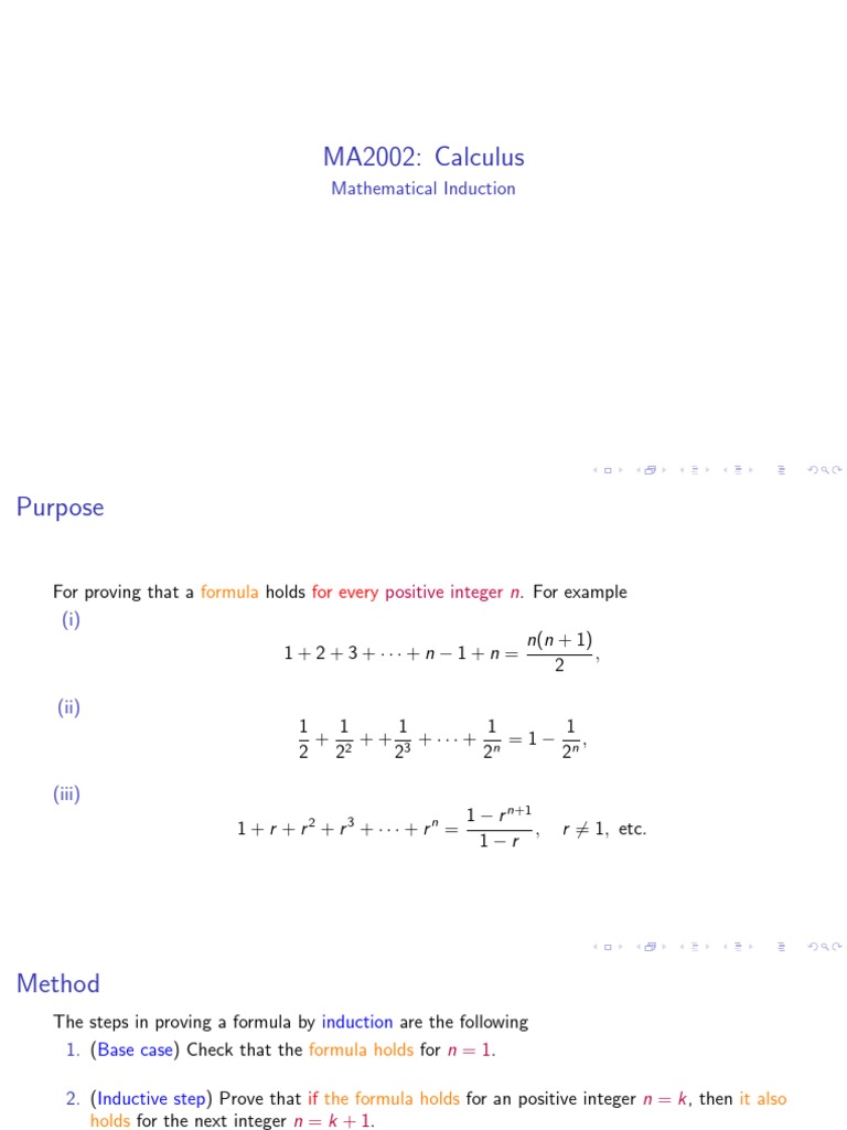A1. Mathematical Induction | PDF | Teaching Methods & Materials