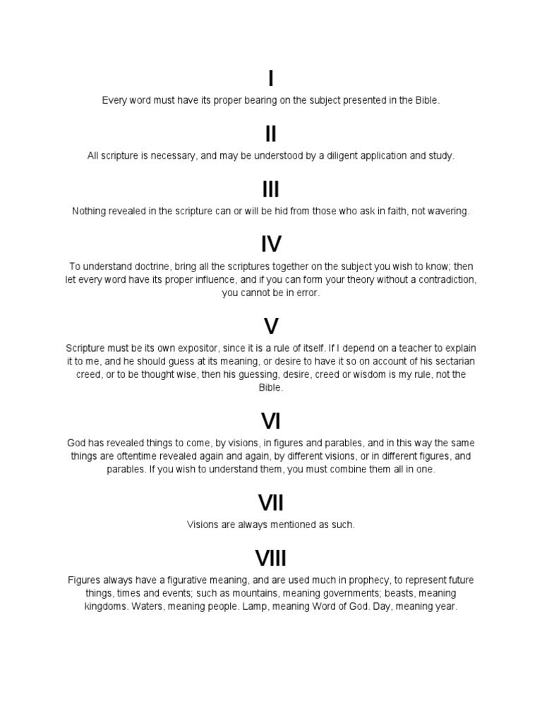 Rules of Interpretation | PDF | Bible | Faith