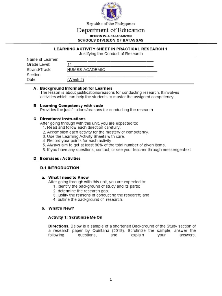 PR1 Week2 | PDF | Theory | Methodology