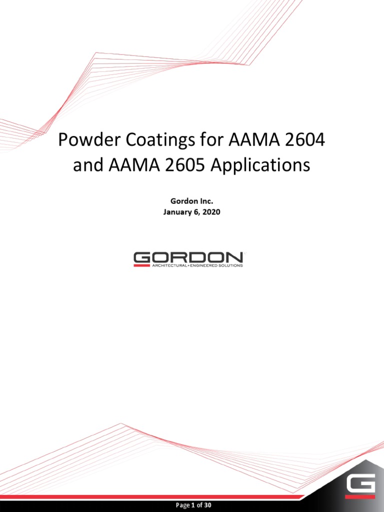 AAMA 2604 & 2605 Powder Coating Guide | PDF