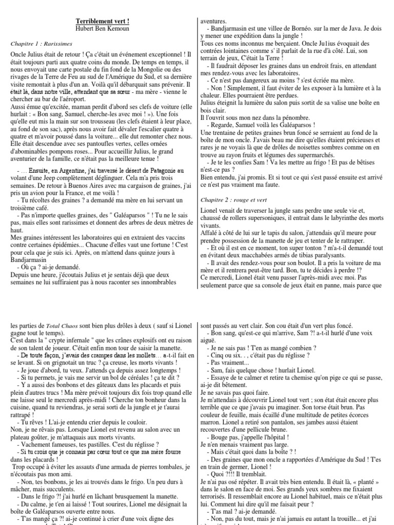 Terriblement Vert | PDF