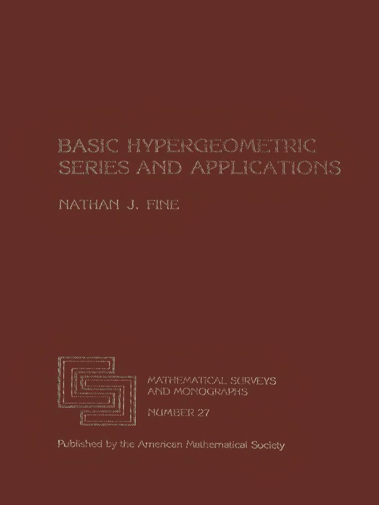 (Mathematical Surveys and Monographs 027) Nathan J. Fine - Basic ...