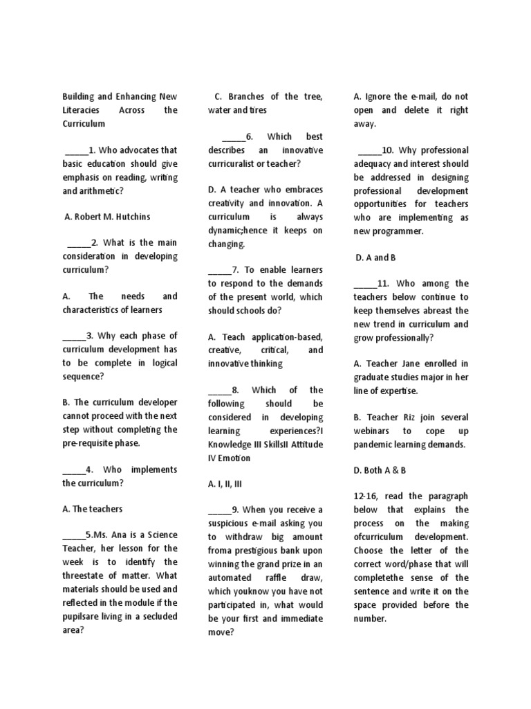 Building and Enhancing New Literacies Across The Curriculum | PDF ...