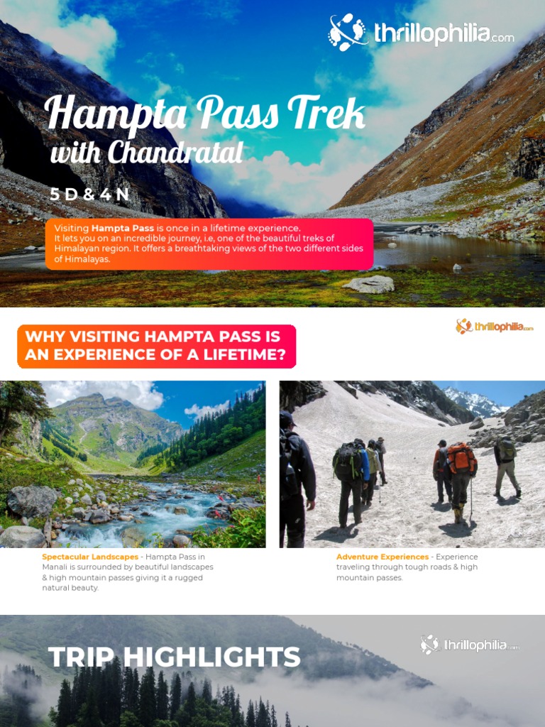 Hampta Pass Trek | PDF