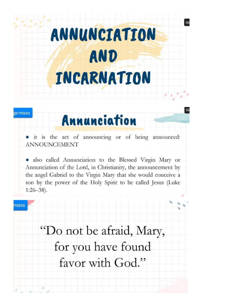 Annunciation and Incarnation | PDF