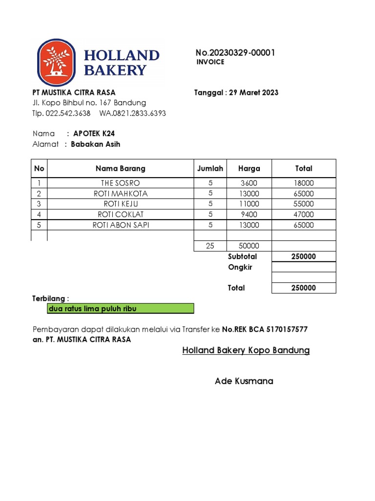 Invoice Pembelian Apotek K24 | PDF