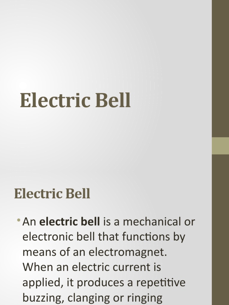 Electric Bell | PDF