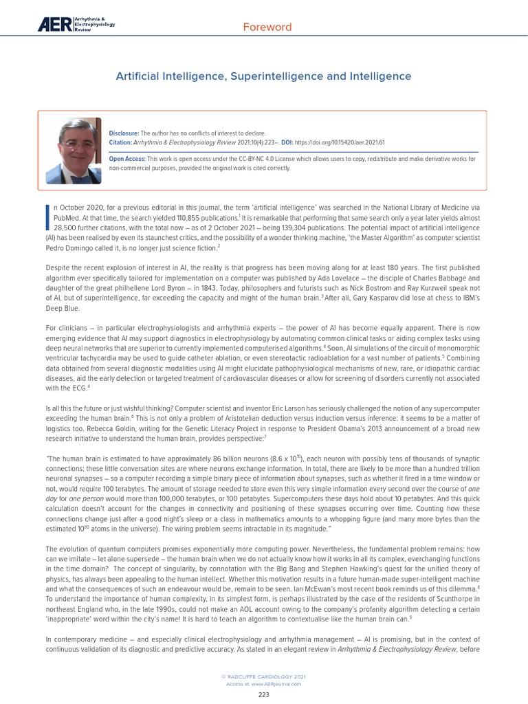 Artificial Intelligence, Superintelligence and Intelligence | PDF | Computers