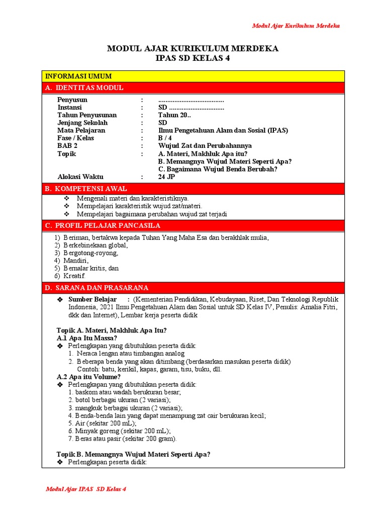 Modul Ajar IPAS BAB 2 | PDF | Karier & Perkembangan | Kajian Bahasa Asing