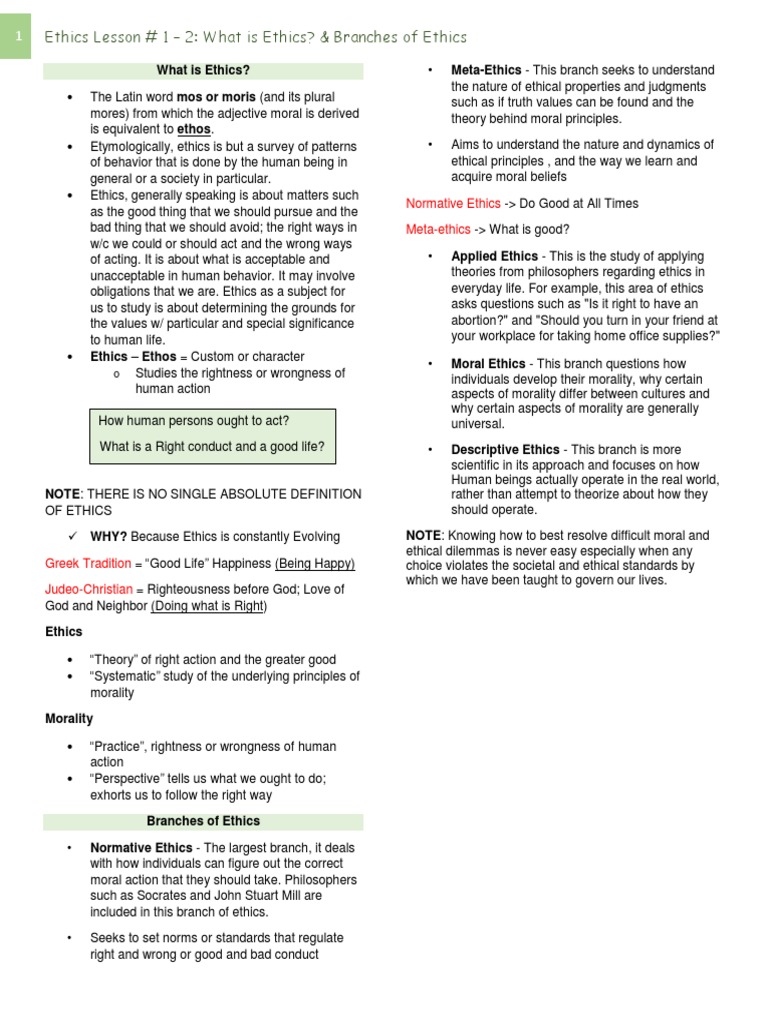 Ethics Prelim | PDF | Utilitarianism | Morality