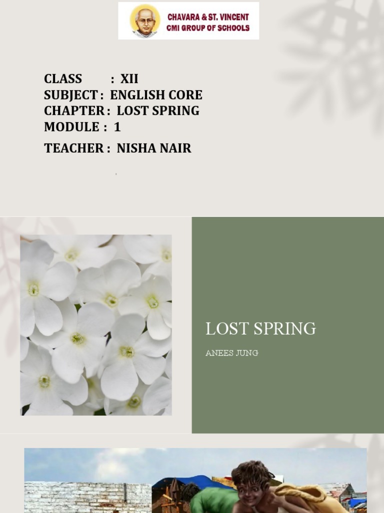 CH 2 - LOST SPRING - MOD 1 - Nisha Nair | PDF | General Fiction