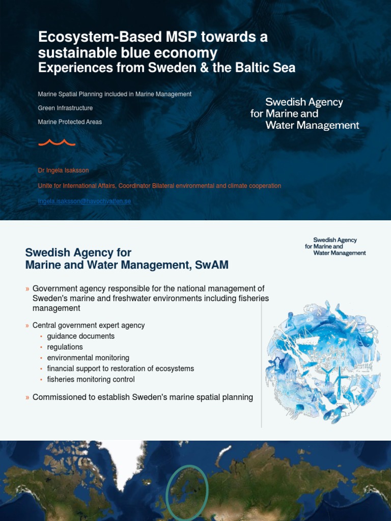 Ingela Isaksson - SWAM - Ecosystem-Based MSP Towards A Sustainable Blue ...