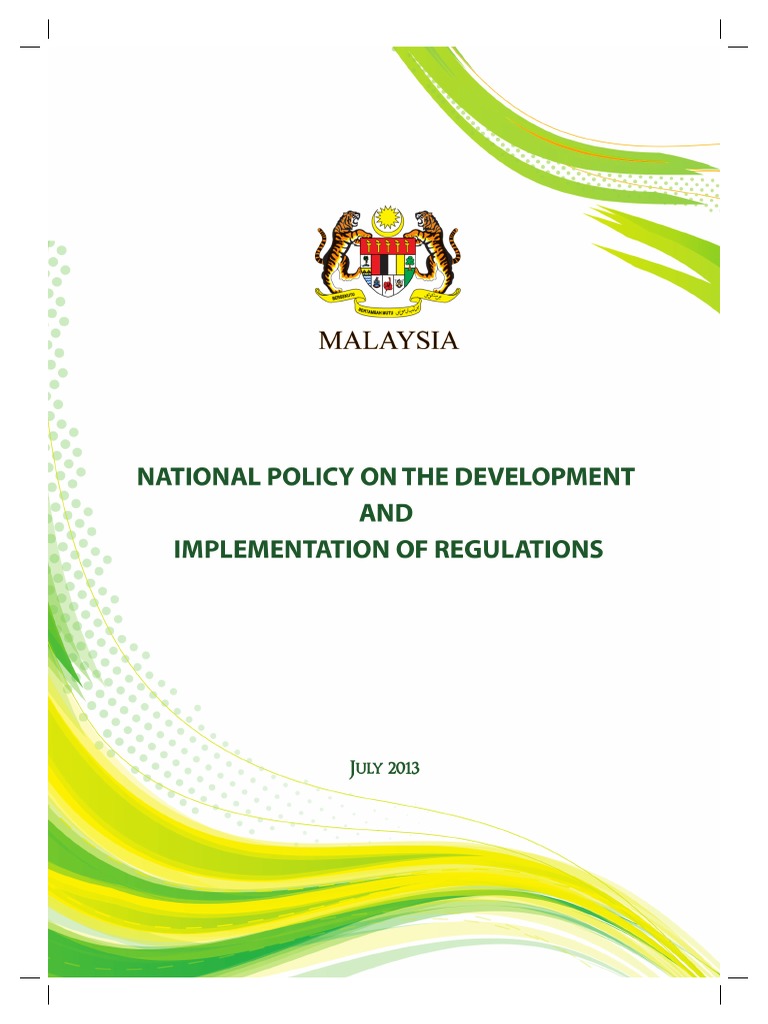 Malaysia's National Regulatory Policy Guide | PDF | Policy | Regulatory ...