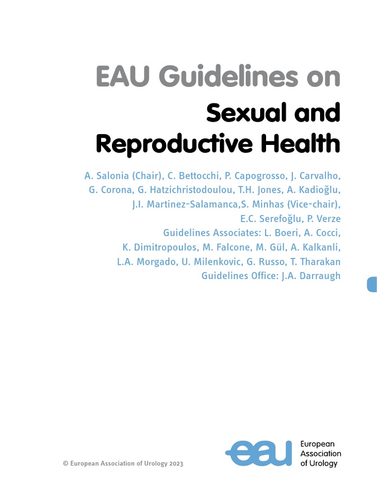 Eau Guidelines On Sexual And Reproductive Health 2023 Pdf