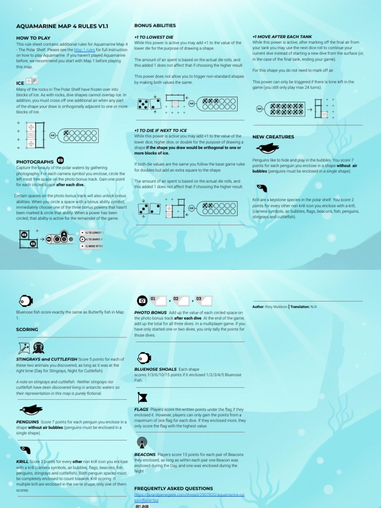Aquamarine Map 4 Rules Guide | PDF