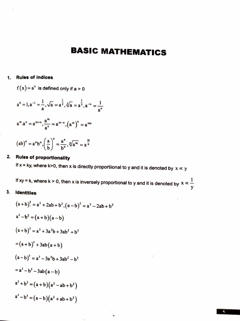Basic Maths | PDF