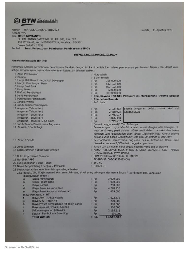 SP3 Rino Novianto | PDF