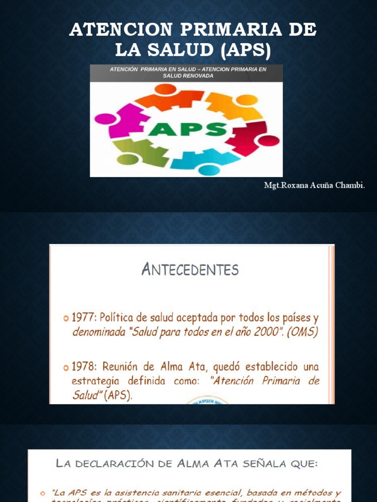 Atencion Primaria de La Salud (Aps) | PDF