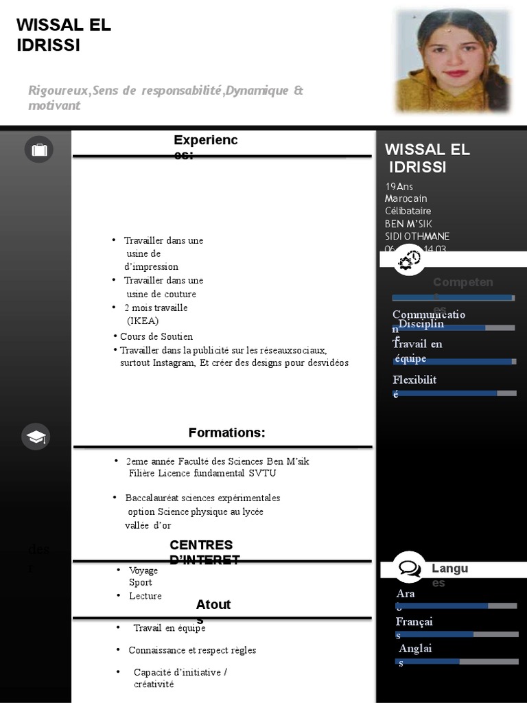 CV Wissal El Idrissi 2 | PDF