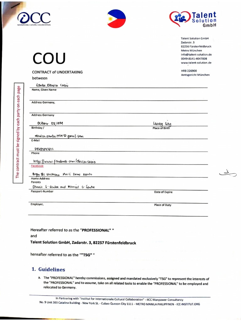 Sample Undertaking | PDF