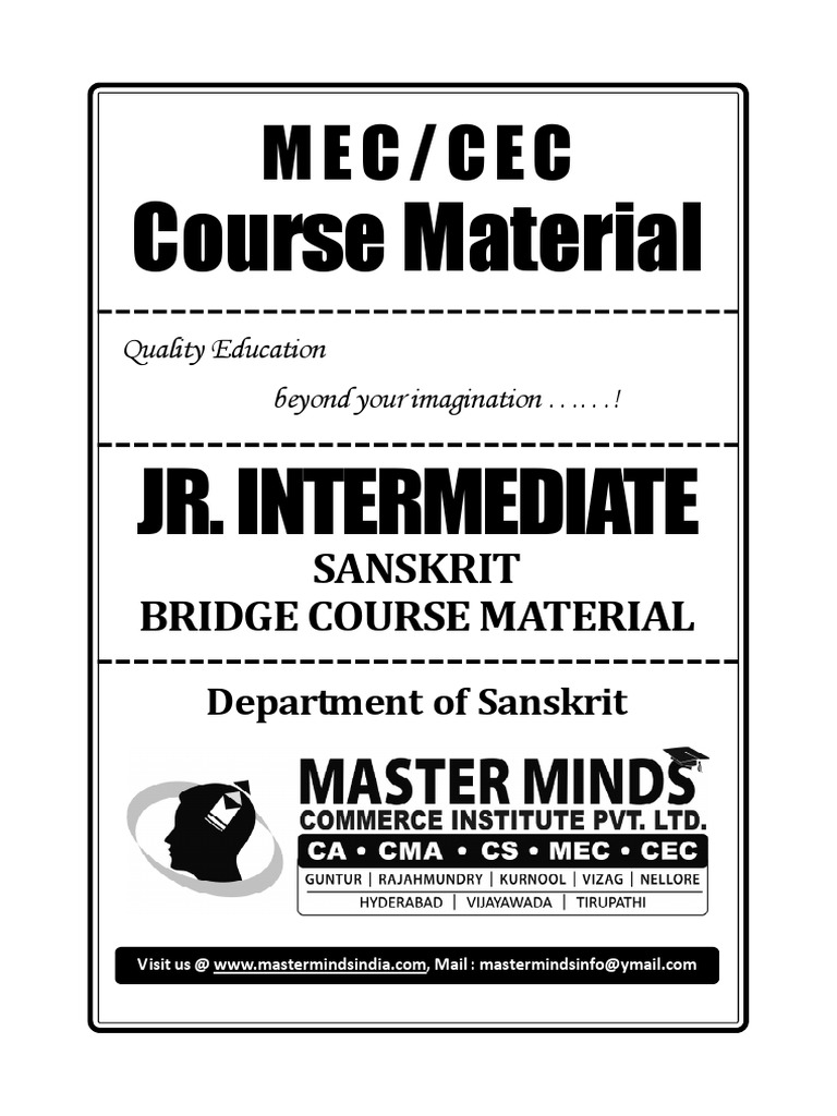 1 - Sanskrit Bridge Course Material - 23-24 (16 04 23) | PDF
