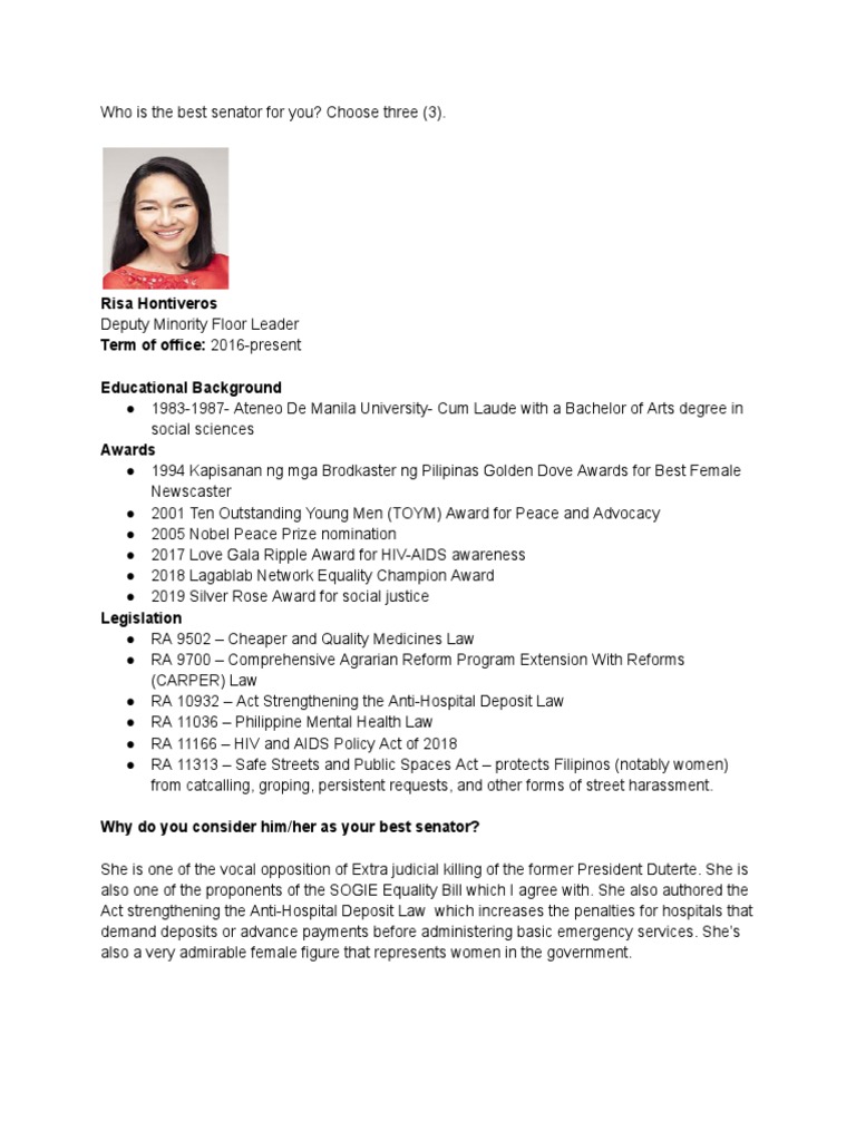 Choosing Your Ideal Senator | PDF