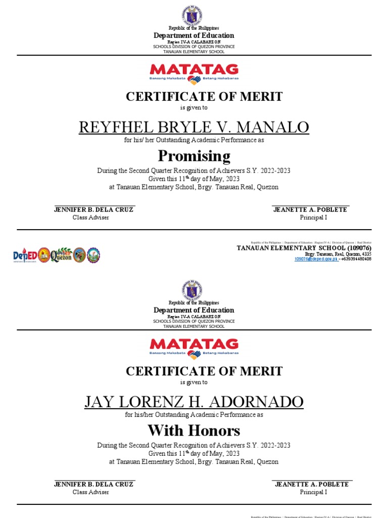 Certificate of Merit New | PDF | Public Administration | Government