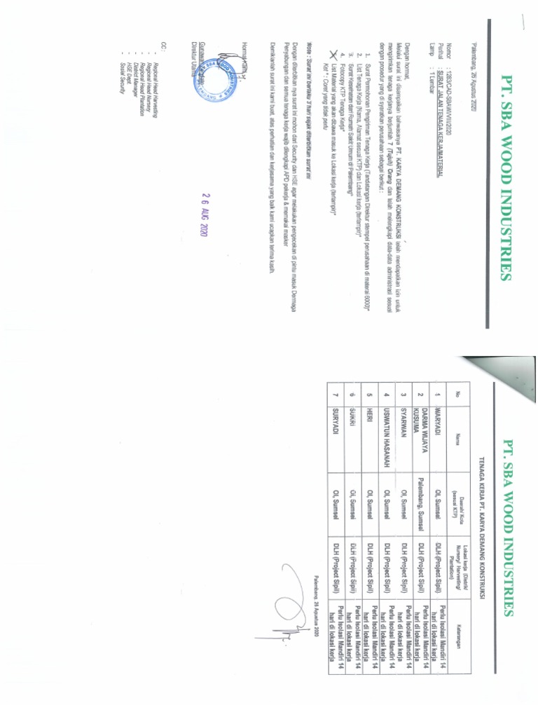 2608 Surat Jalan PT - KDK PT - Sba | PDF