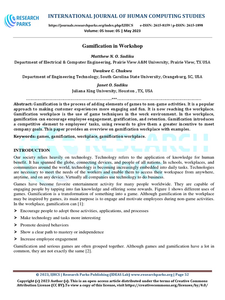 Gamification in Workshop | PDF | Motivation | Motivational