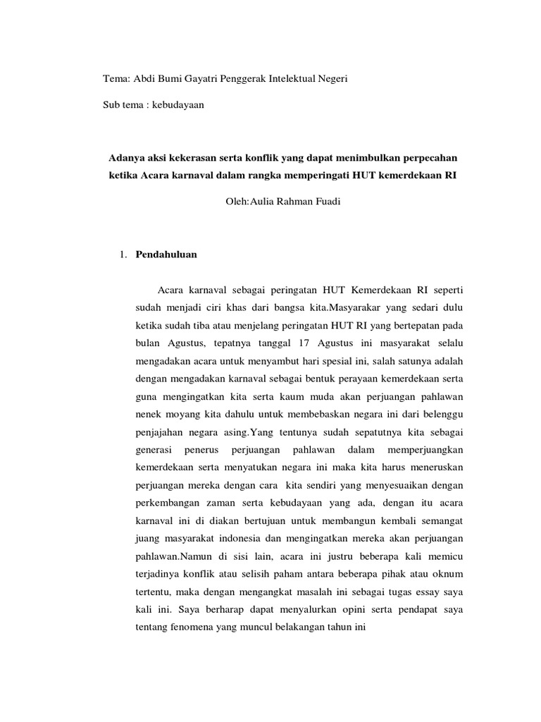 Tugas Essay Pbak Univ | PDF