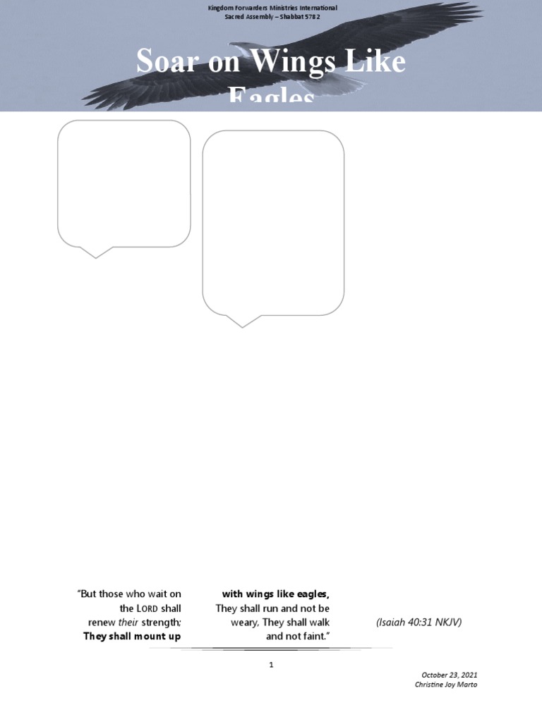 Soar On Wings Like Eagles | PDF | Revelation | Eagle