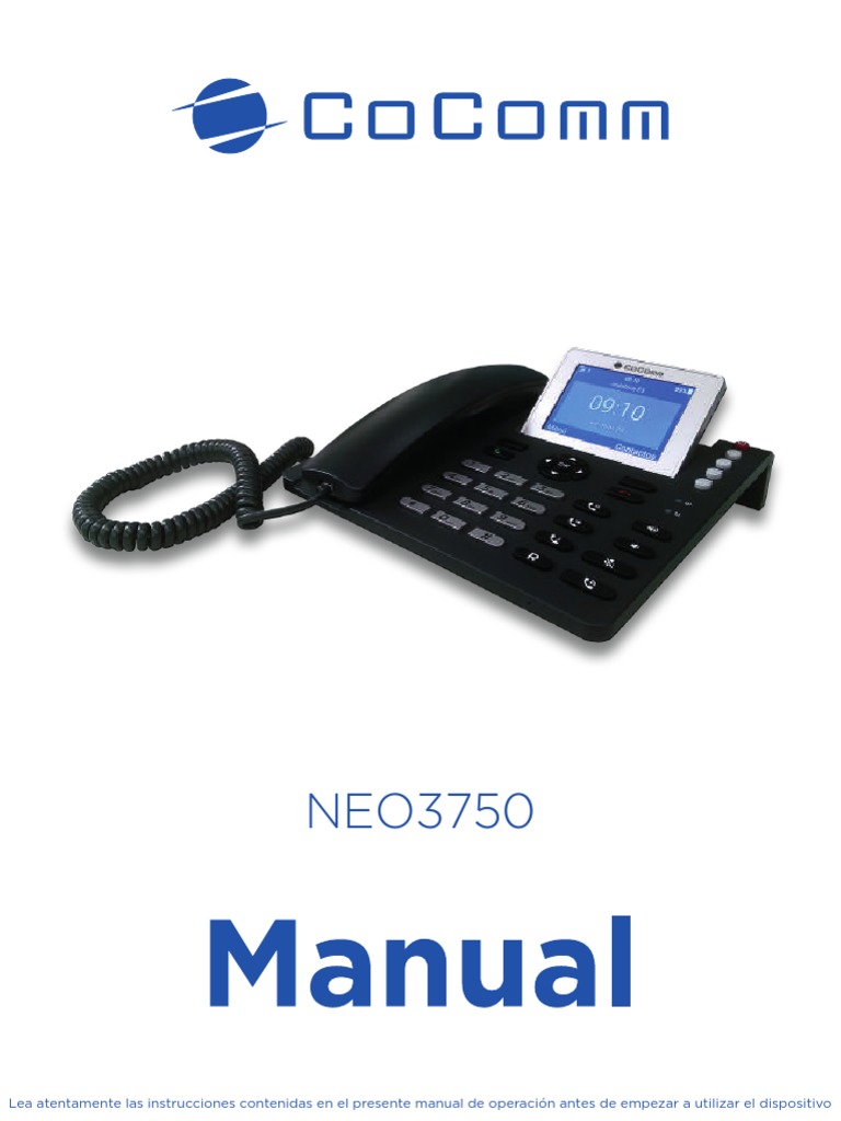 Manual de usuario Co-Comm Neo3750 | PDF