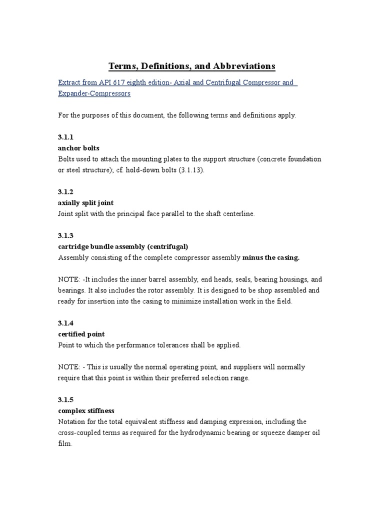 API617 - Axial and Centrifugal Compressors, and Expander | Download ...