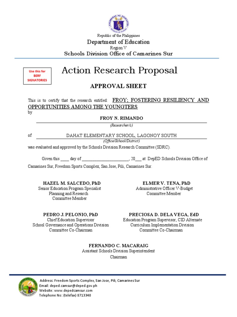 Approval Sheet and Evaluation Form | PDF | Science | Cognition