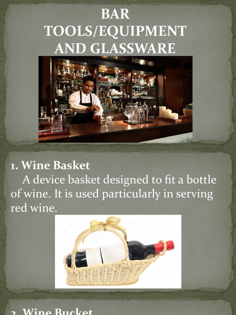 Bar Tools and Equipment Guide | PDF