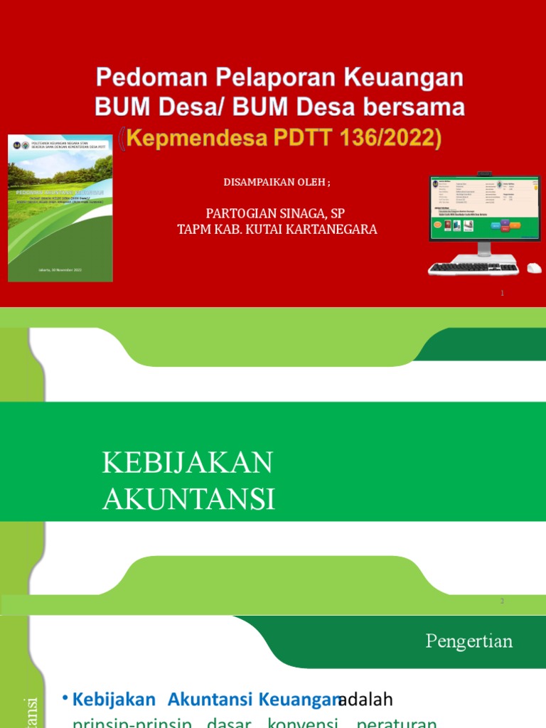 Pedoman Pelaporan Keuangan BUM Desa-BUM Desa Bersama | PDF