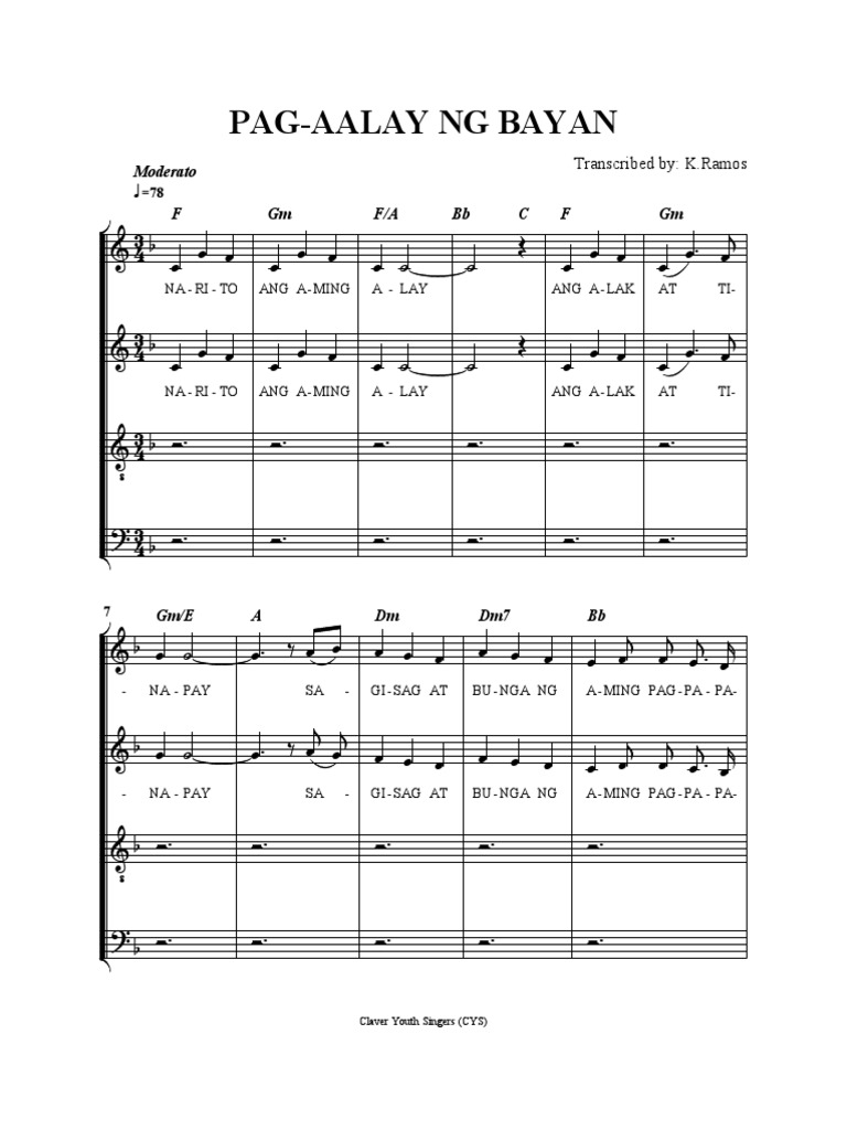 Pagaalay NG Bayan Transcribed1 | PDF